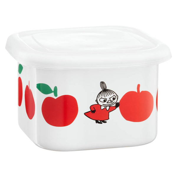 Moomin Enamel Jar With Lid 0.6 L Joyful Apples - The Official Moomin ...