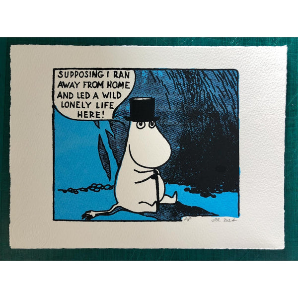 Moomin Art Print Lonely Life Blue - The Official Moomin Shop - United ...