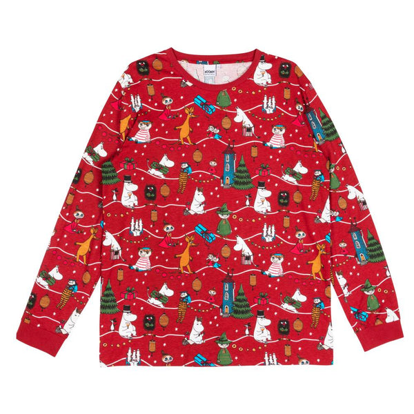 Moomin Celebration Relaxed Fit Adult Pyjamas Red - The Official Moomin ...