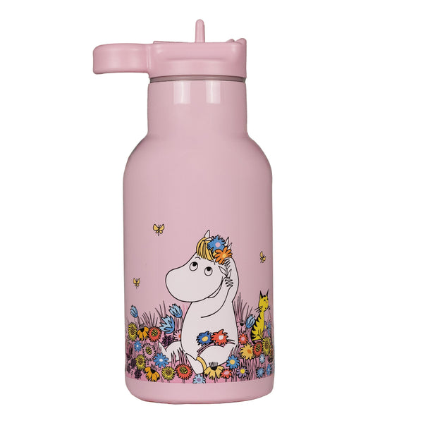 Moomin Meadow Water Bottle Pink - The Official Moomin Shop - United Kingdom