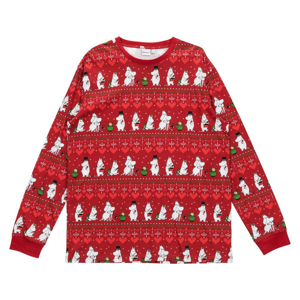 Moomin Winter Heart Pyjamas Red Unisex - The Official Moomin Shop ...