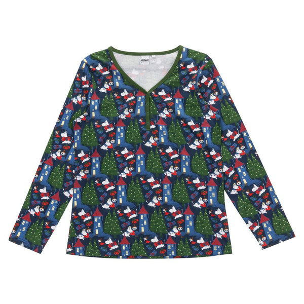 Moomin Bustling Slim Fit Pyjamas Blue - The Official Moomin Shop ...