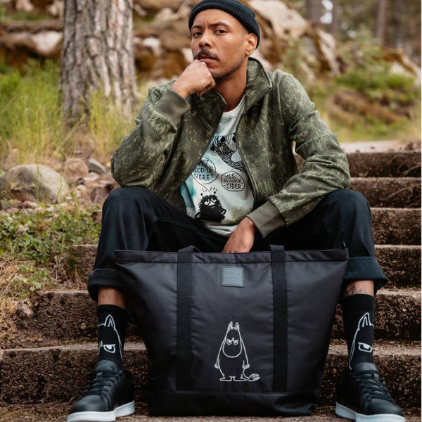 Moomintroll Shopping Bag Black - The Official Moomin Shop - United Kingdom