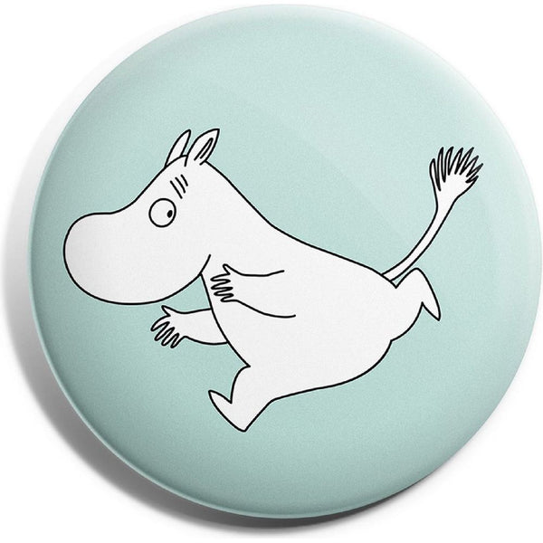 Button Badge Running Moomintroll Turquoise - The Official Moomin Shop ...