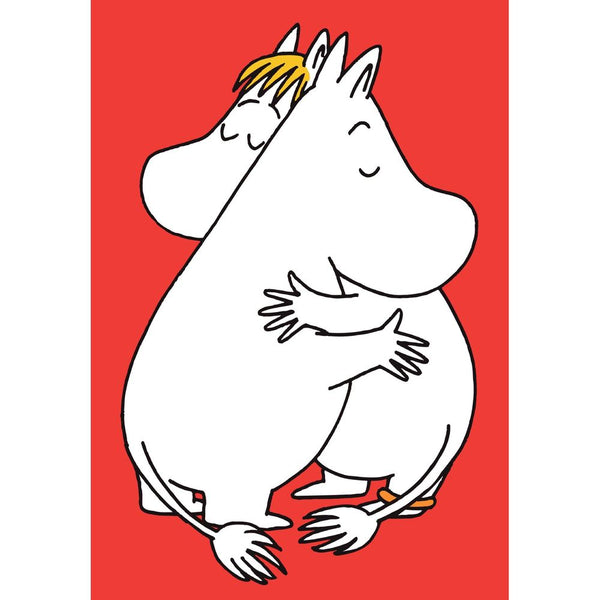 Mini Greeting Card Hug Red - The Official Moomin Shop - United Kingdom