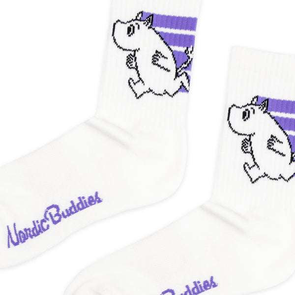 Moomin Active Socks Moomintroll White/Purple 36-42 - The Official ...