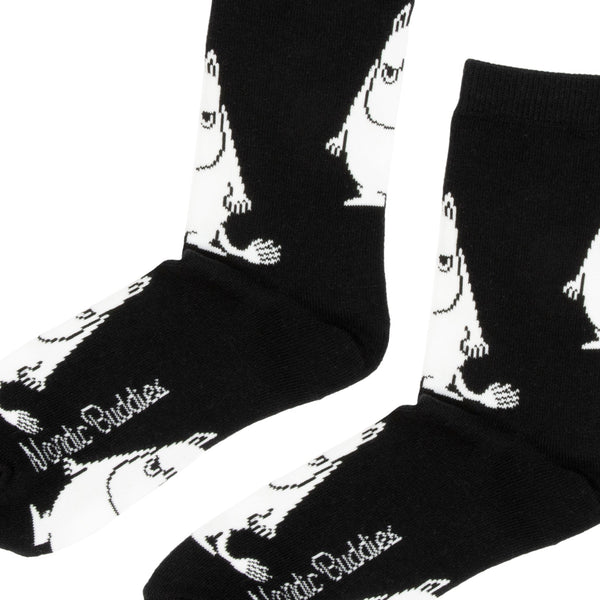Moomin Socks Angry Moomintroll Black 40-45 - The Official Moomin Shop ...