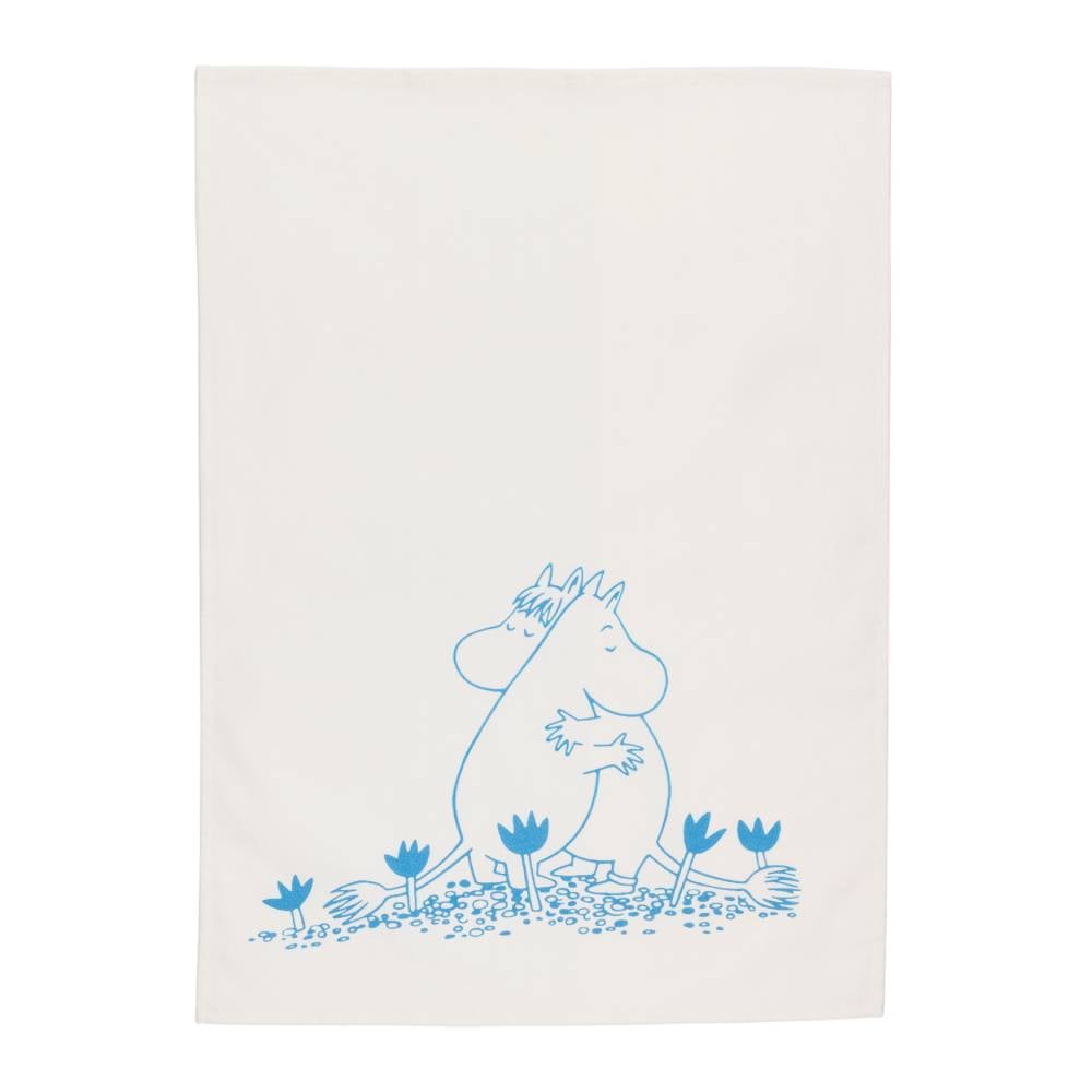 Moomin Blue Love GOTS Kitchen Towel 50 x 70 cm - The Official Moomin ...