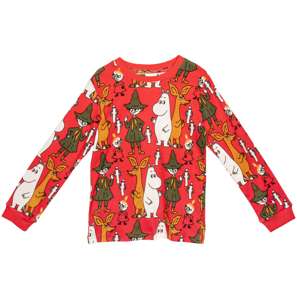 Moomin Ponder Kids Pyjamas Red - The Official Moomin Shop - United Kingdom
