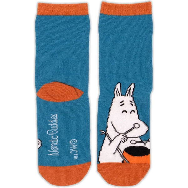Kids Socks Moomintroll Drumming Petrol Blue - The Official Moomin Shop ...