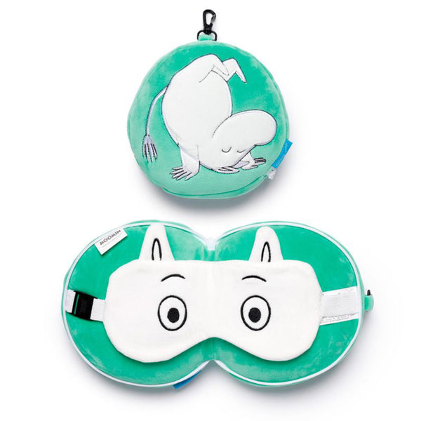 Relaxeazzz Moomin Plush Travel Pillow & Eye Mask - The Official Moomin ...