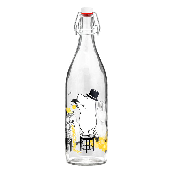 Moomin Glass Bottle 1 L Fruits - The Official Moomin Shop - United Kingdom