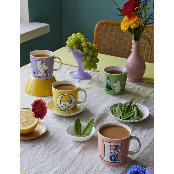 Moomin mug 0.4 L ABC letter E - The Official Moomin Shop - United Kingdom